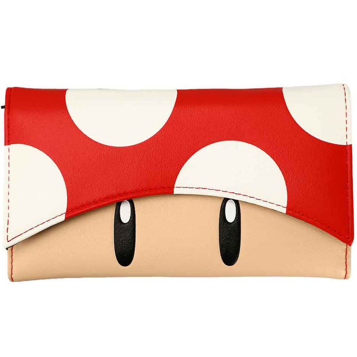 Super Mario: Red Mushroom Flap Tri-Fold Wallet [Bioworld] – cooledtured